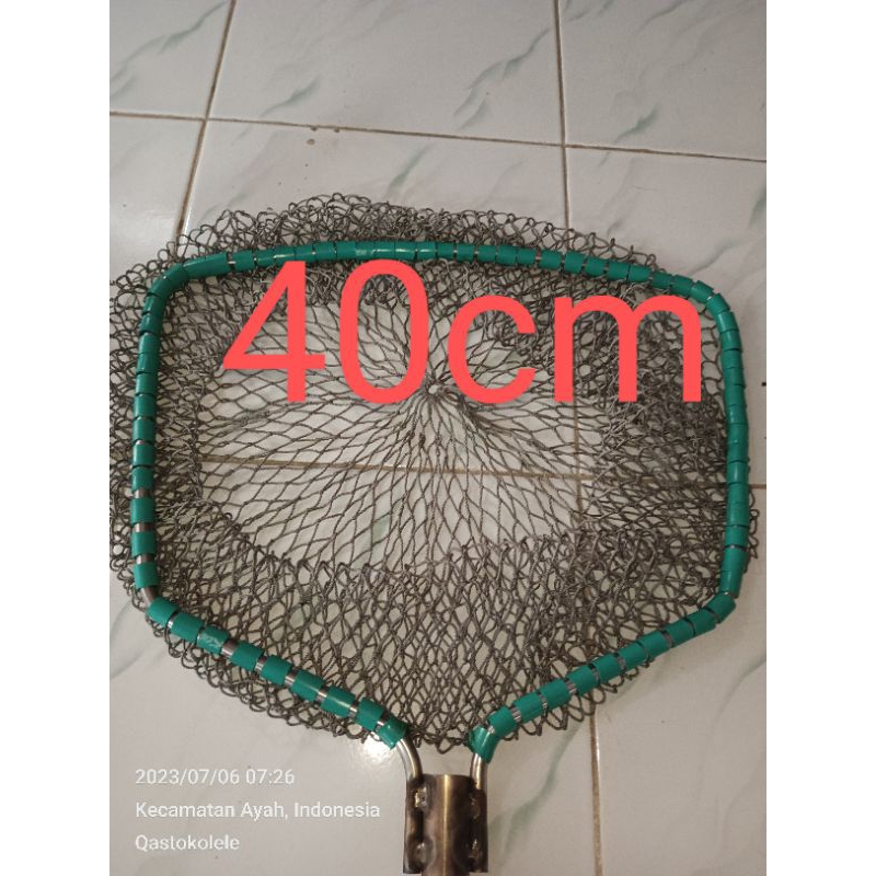Jual Serokan Ikan Stainless besar Lele Galatama Jaring Nilon Gagang ...