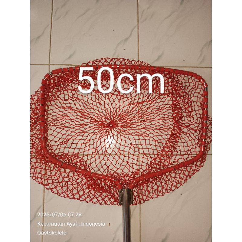 Jual Serokan Ikan Stainless besar Lele Galatama Jaring Nilon Gagang ...