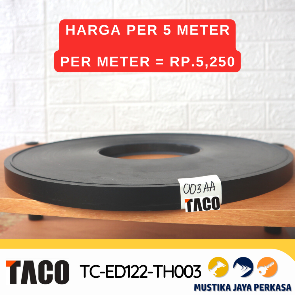 Jual Per 5 Meter EDGING HPL TACO TH 003 AA 22 mm x 1 Hitam Doff Bukan ...