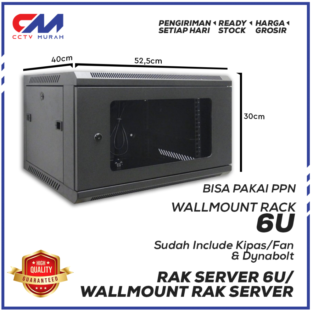 Jual Wallmount Rack Server 6U/Rak Server Ukuran 6U Single Glass Door | Shopee Indonesia