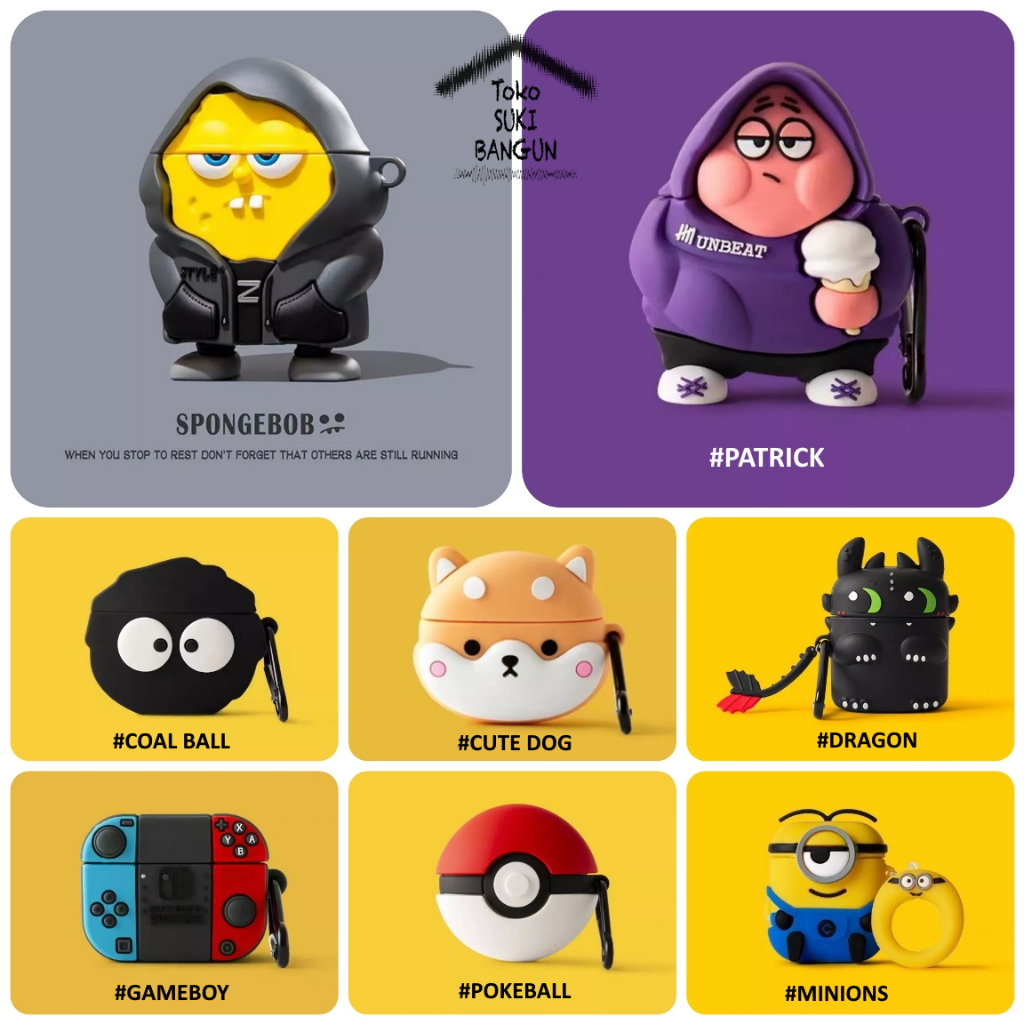 Jual Case Robot Flybuds T10 TWS Rubber CUTE CARTOON Cover Casing Pouch ...