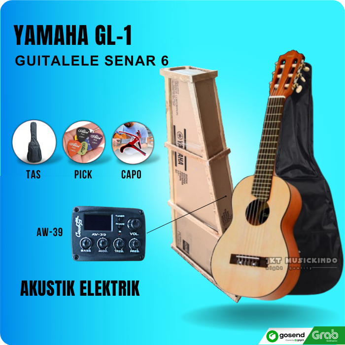 Jual Gitar Guitar Akustik Elektrik Yamaha GL 1 Gitar Lele Guitalele Gitarlele Ukulele senar 6 ...