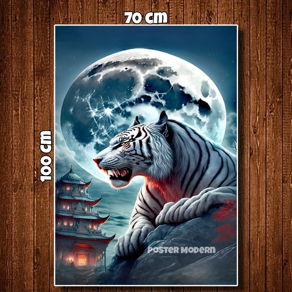 Jual Hiasan dinding Xtra Jumbo Poster Gambar Harimau Putih Code46 ...