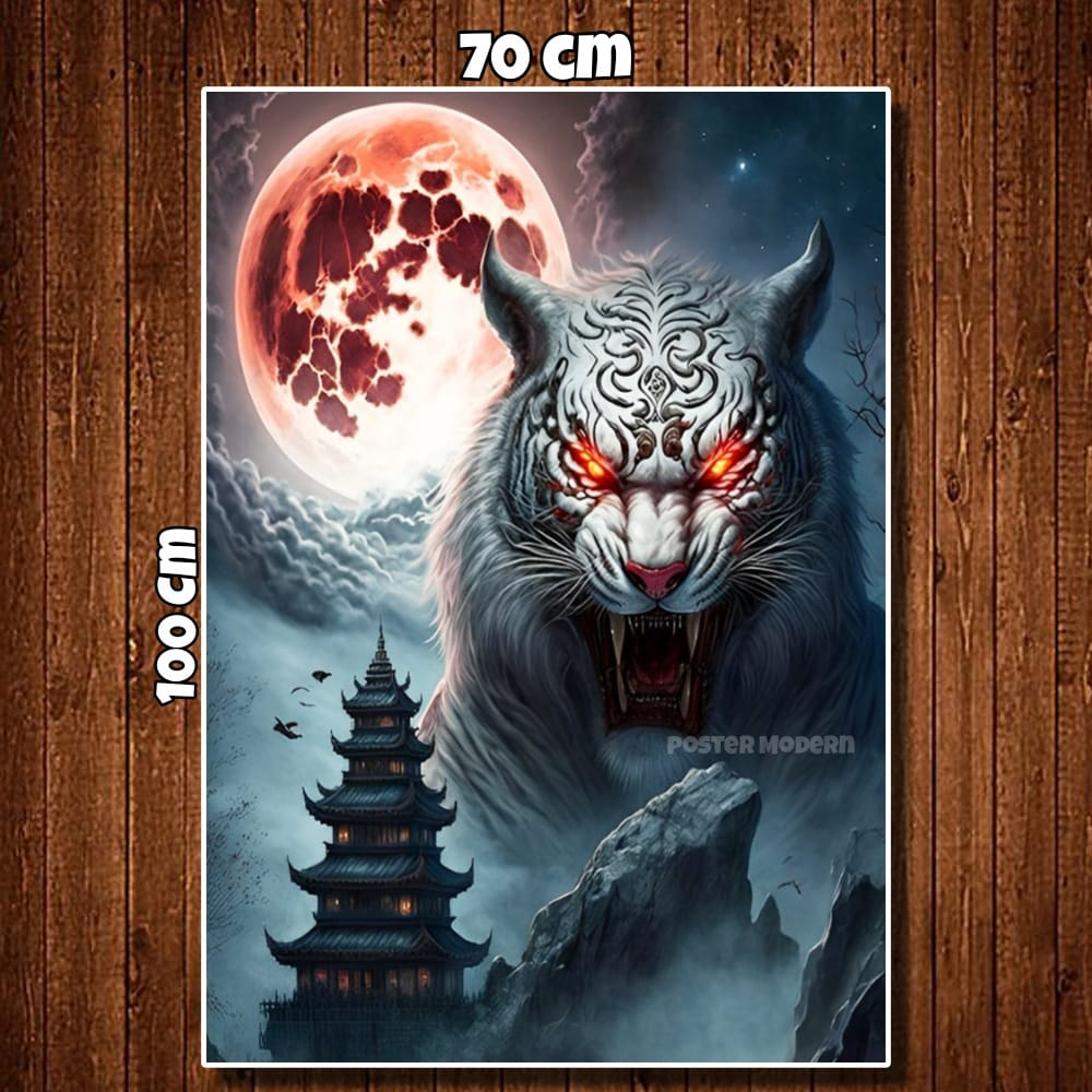 Jual Hiasan dinding Xtra Jumbo Poster Gambar Harimau Putih Code50 ...