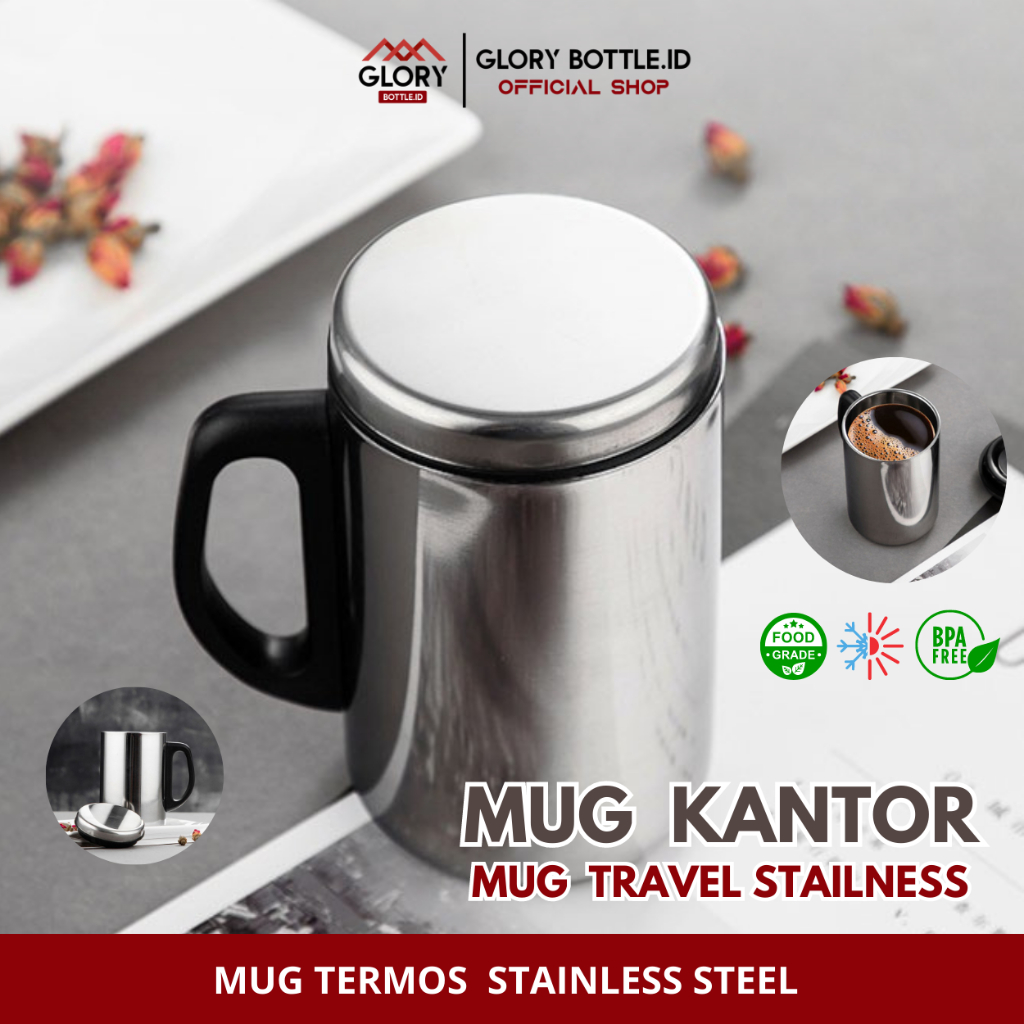 Jual GB - GELAS MUG THERMOS MUG TAHAN PANAS STAINLESS STEEL 500ML ...