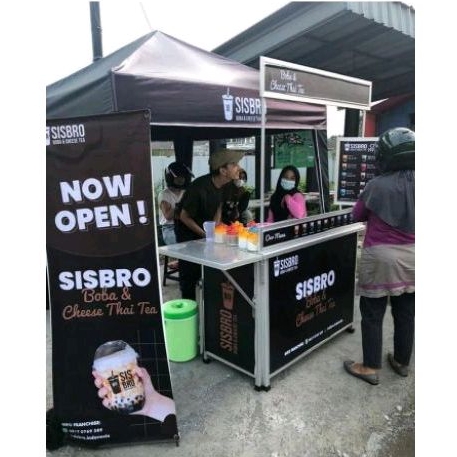 Jual BOOTH PORTABLE MEJA JUALAN MEJA LIPAT FREE BANNER BERDIRI | Shopee ...