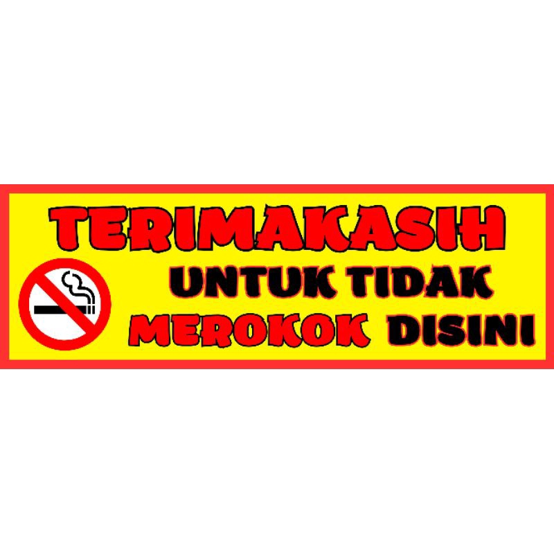 Jual Stiker dilarang merokok/tempelan kawasan bebas rokok | Shopee ...