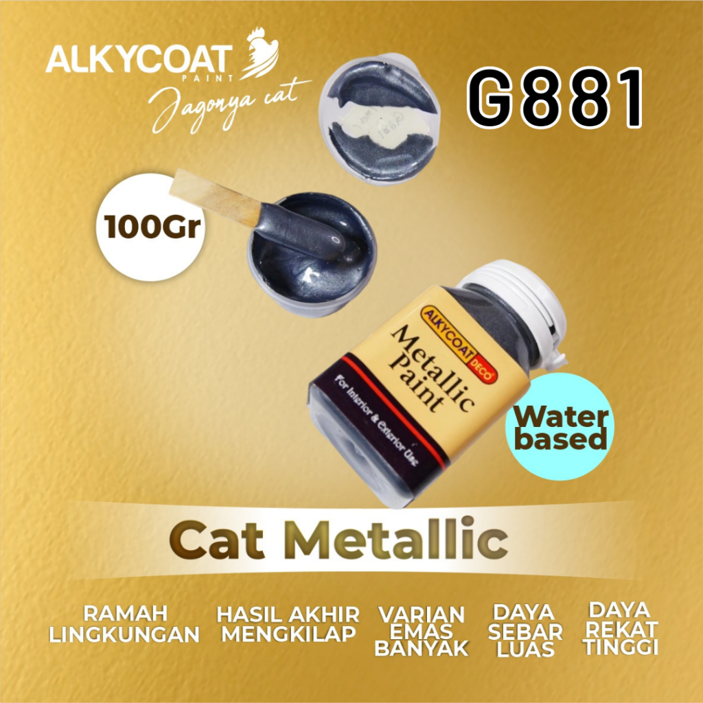 Jual CAT METALLIC PAINT WATERBASED / Cat Dekoratif/ Cat Gypsum / Cat ...