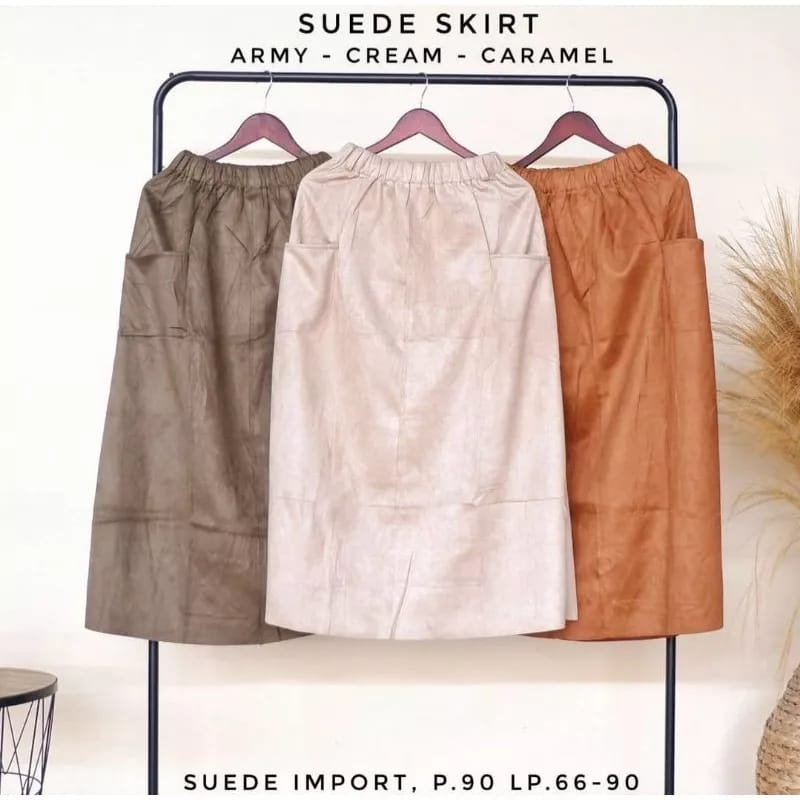 Jual Rok Suede / Lili Maxi suede skirt | Shopee Indonesia