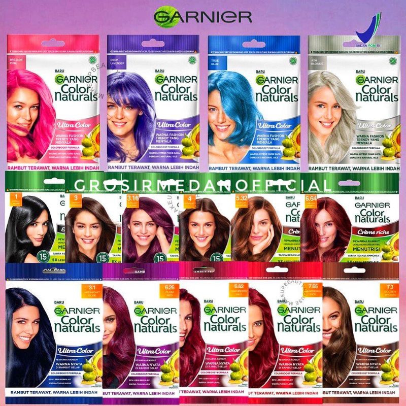 Jual GARNIER CAT RAMBUT NATURAL ULTRA HAIR COLOR - 20 G DAN 30 G ...
