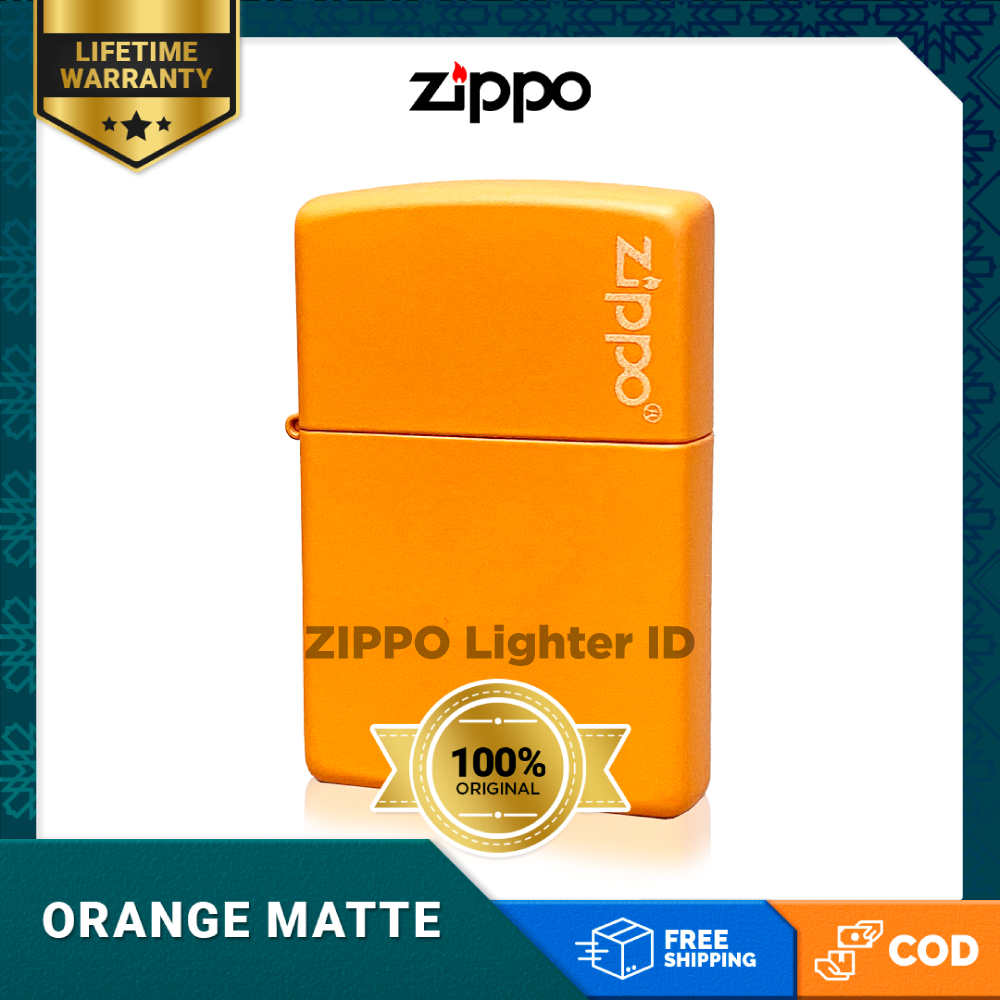 Jual Korek Api Zippo Orange Matte Logo | Shopee Indonesia