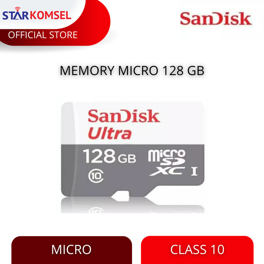 Jual MEMORY MICRO SANDISK ORIGINAL 128 GB (MEMORY HP / MEMORY KAMERA) | Shopee Indonesia