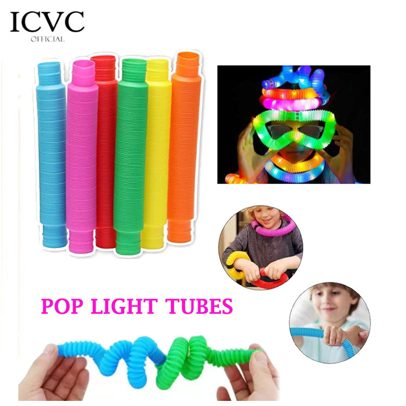 Jual Mainan Viral Light Up Pop Tubes Pop Pipes Mainan Lampu Stick LED ...