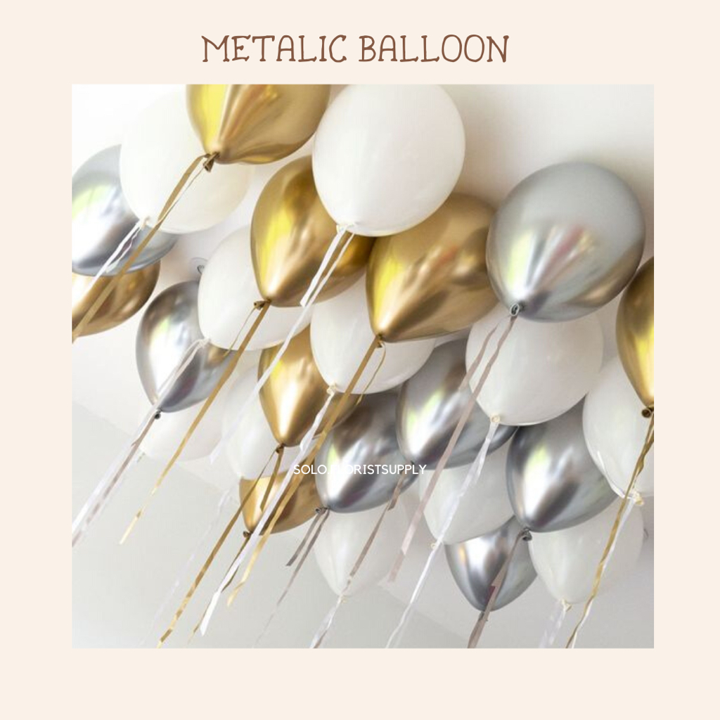 Jual 200 PCS 7" BALON LATEX METALIC 7INCH PACK ISI 200Pcs / Balon Per ...