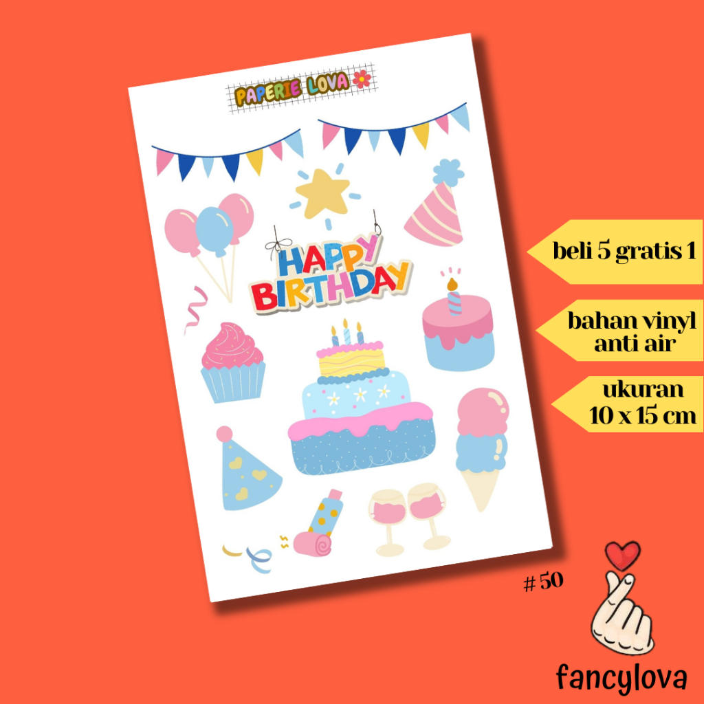 Jual Stiker Aesthetic Anti Air Vinyl Tumblr Jurnal Scrapbook Sticker ...