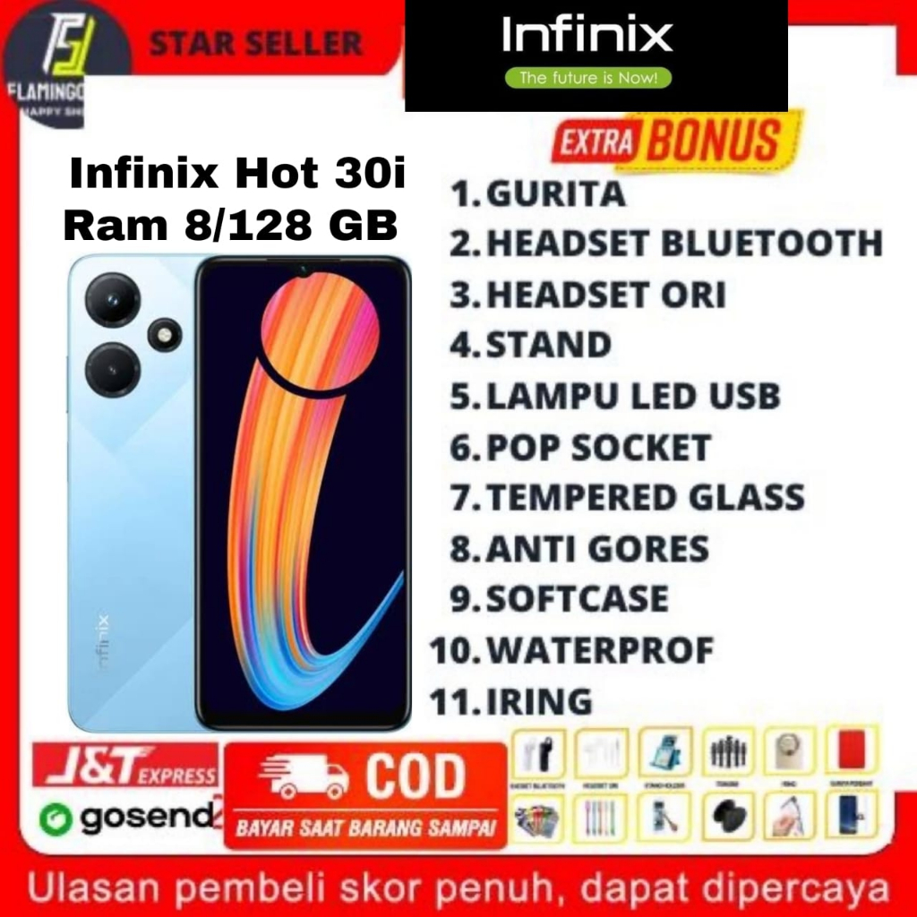 Jual INFINIX HOT 30i 8/128 GARANSI RESMI INFINIX | Shopee Indonesia