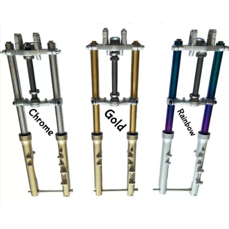 Jual SHOCK DEPAN NINJA PNP RX KING AS RAINBOW as gold as crome | Shopee Indonesia