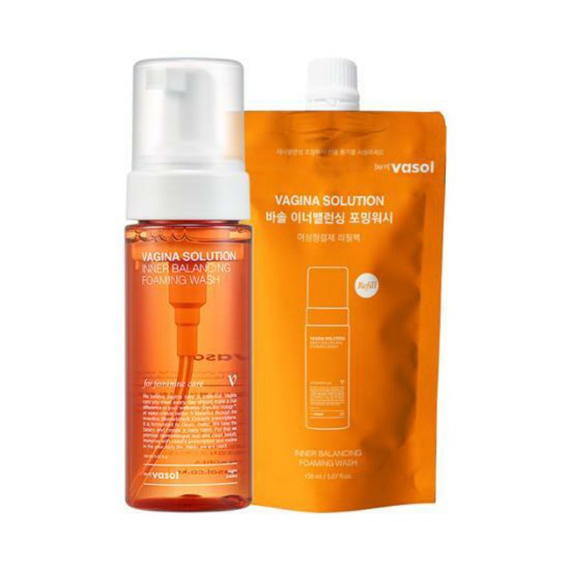 Jual VASOL Vagina Solution Inner Balancing Foaming Wash Botol + Refill ...