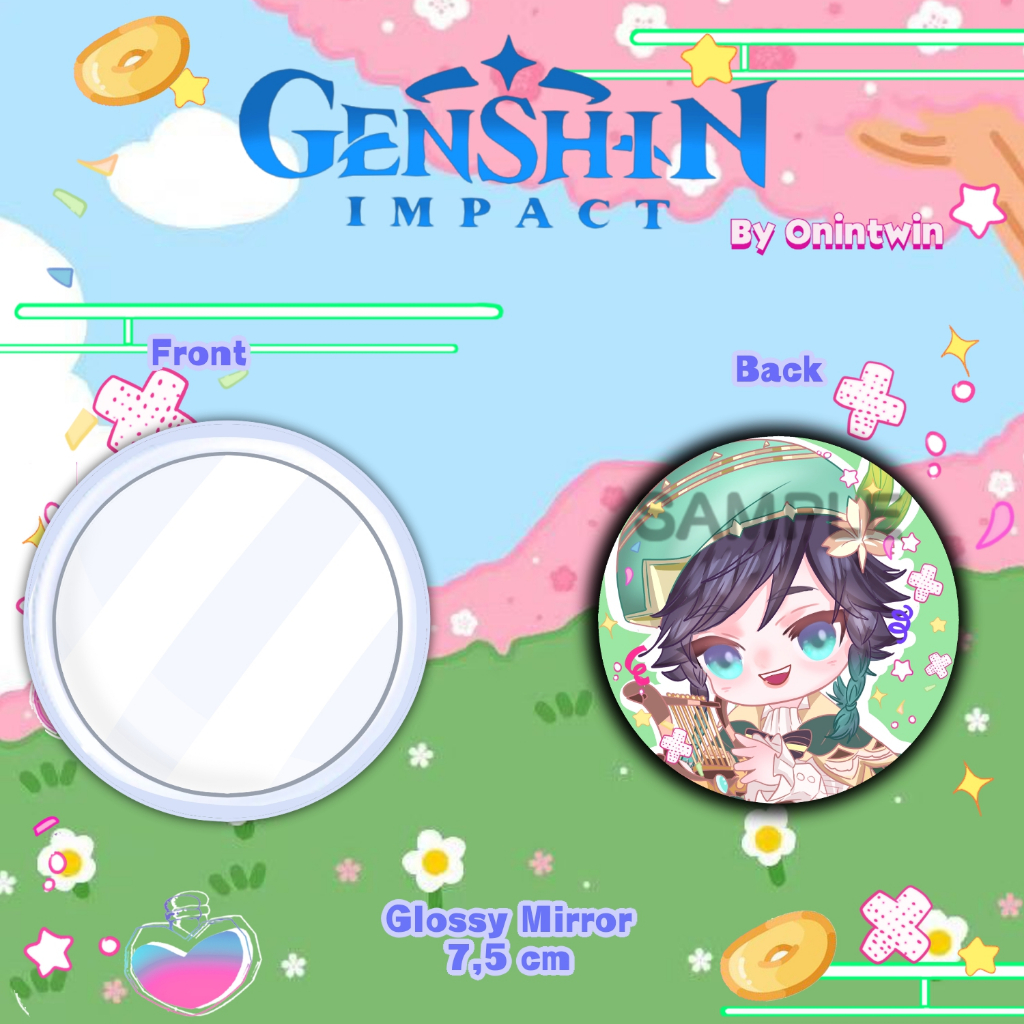 Jual Genshin Impact button pin by onintwin / Pocket Mirror Genshin ...