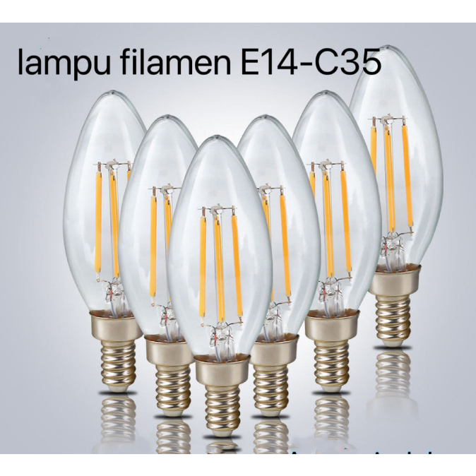 Jual LAMPU LED FILAMEN 4 WATT EDISON 4W ST64 G80 G45 C35 FILAMENT LED 4W BULB 4W E27 OVAL LAMPU ...