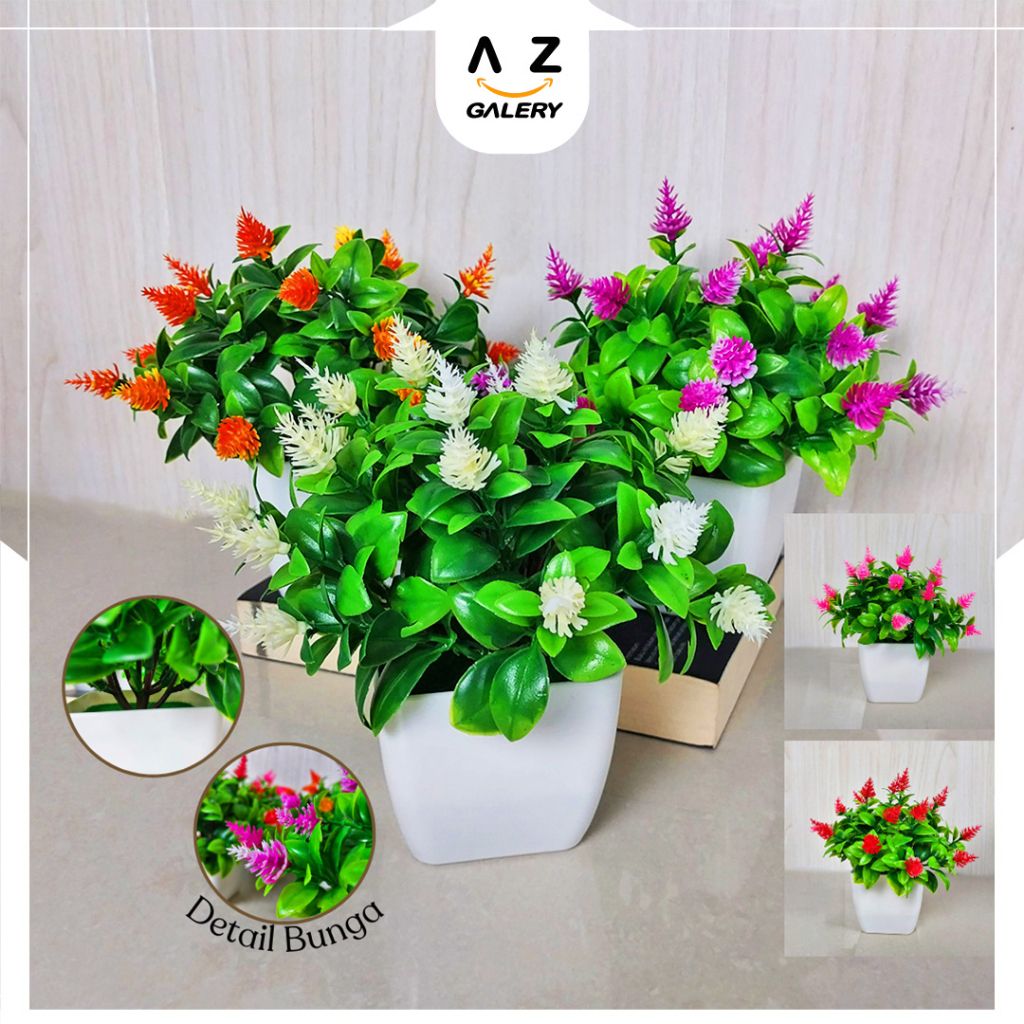 Jual Pot Tanaman Bonsai Bunga Hias Plastik Sintetis Import Dekorasi ...