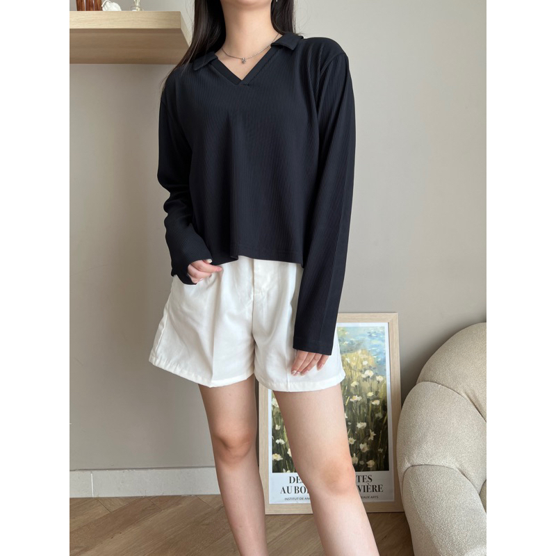 Jual Mollyna | Jih-Hyo Polo Knit Top / Basic Knit Top / Premium Knit ...