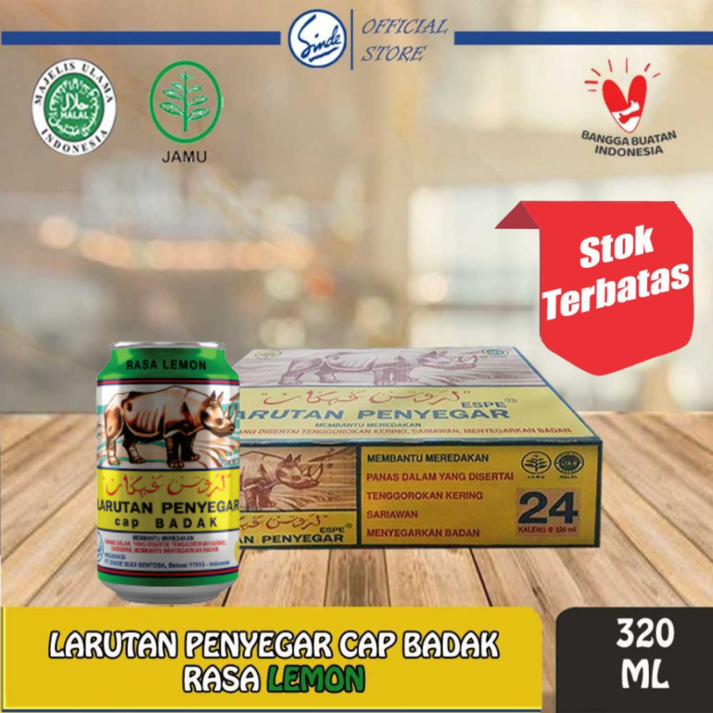 Jual Larutan Penyegar 1 Carton RASA LEMON CAP BADAK KALENG 320ml | Shopee Indonesia