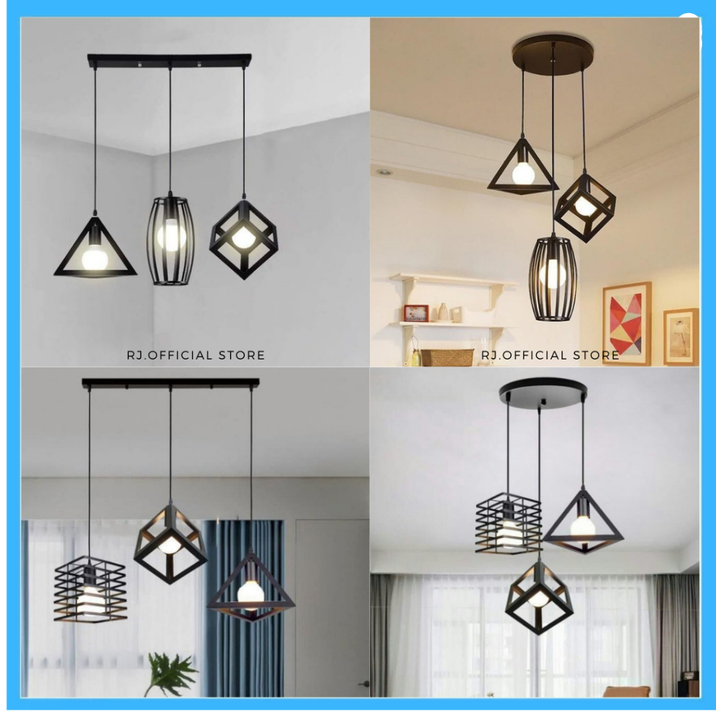 Jual Lampu Gantung Minimalis Varian 3 In 1 Set Modern Lampu Hias Ruangan Tamu | Shopee Indonesia
