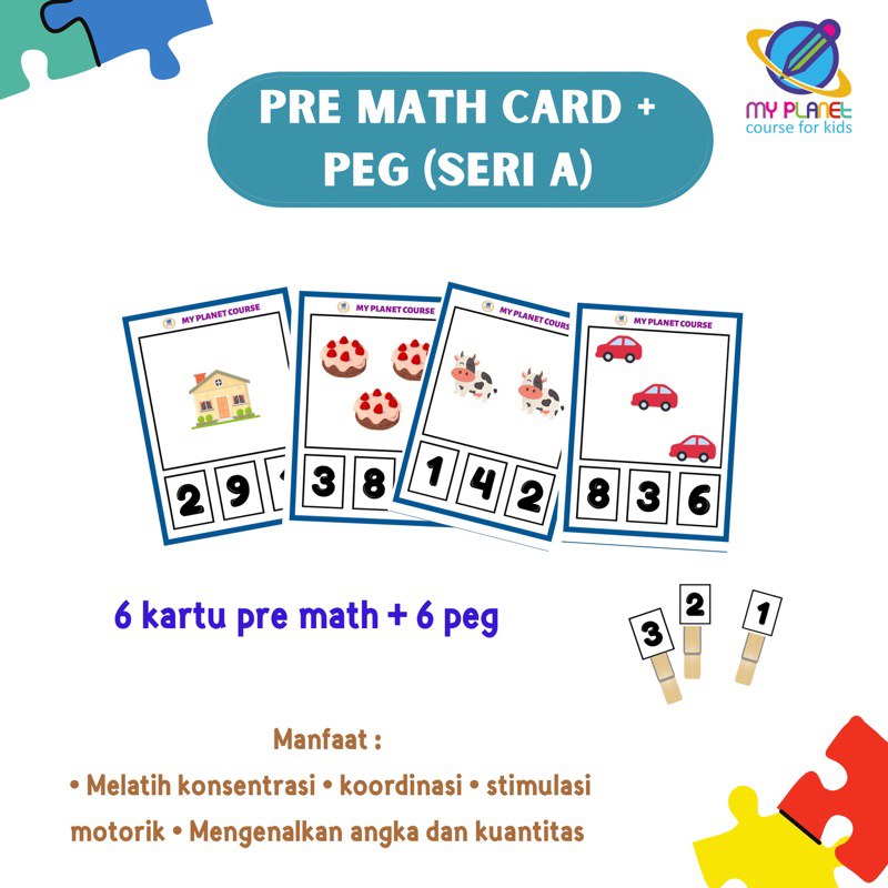 Jual Premath card, kartu matematika, belajar math, kuantitas | Shopee Indonesia