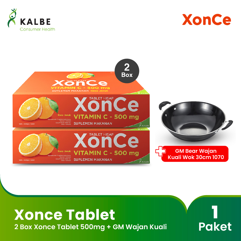Jual Xonce Tablet Hisap Vitamin C 500mg - 2 Box Isi 50 Strip Free Gift | Shopee Indonesia