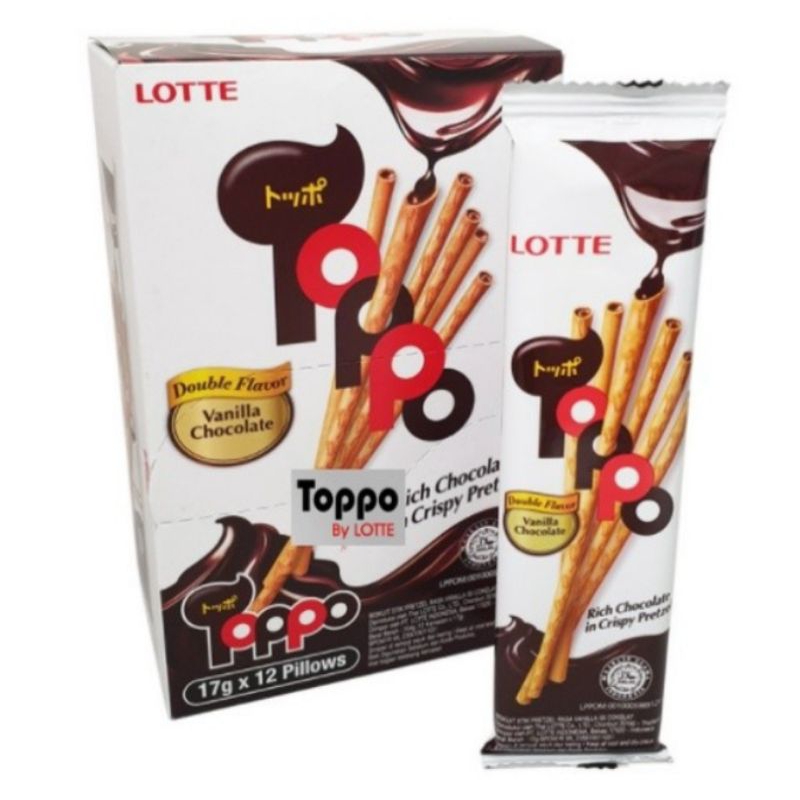 Jual Lotte Toppo Vanilla Chocolate Stick | Shopee Indonesia