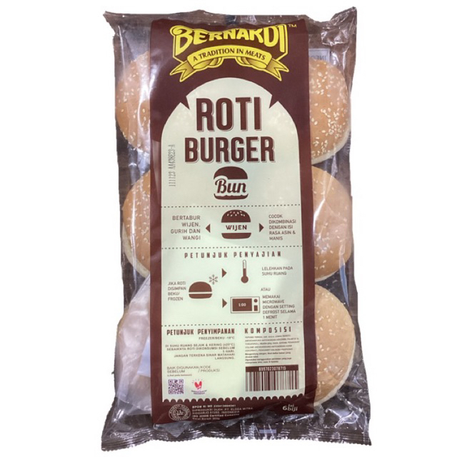 Jual bernardi roti burger wijen 6s (burger buns) | Shopee Indonesia