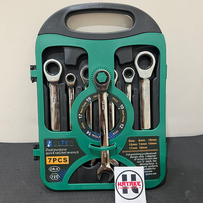 Jual Belter Kunci Ring Set 7pcs BELTER Kunci Ring 8-19mm Wrench Ratchet ...