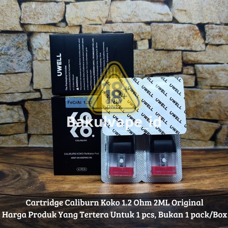 Jual Catridge Caliburn Koko 1.2 Ohm ( Harga Satuan ) Original Cartridge ...