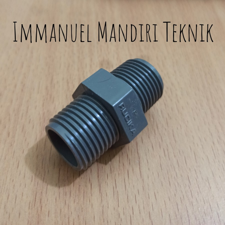 Jual Double Nepel 1/2" x 1/2" Pvc Rucika / Double Nipple Rucika 1/2" x ...