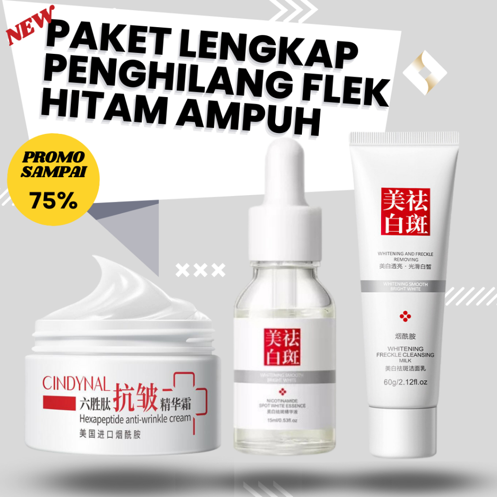 Jual Paket Flek Hitam Cindynal Set 3in1 Paket Perawatan Flek / Serum Freckle Remove Dark Spots ...