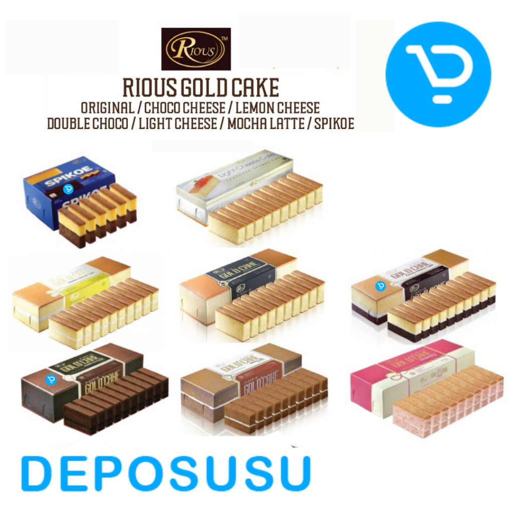 Jual Rious Gold Cake Japanese Original Double Choco Cheese Spikoe Mocca ...