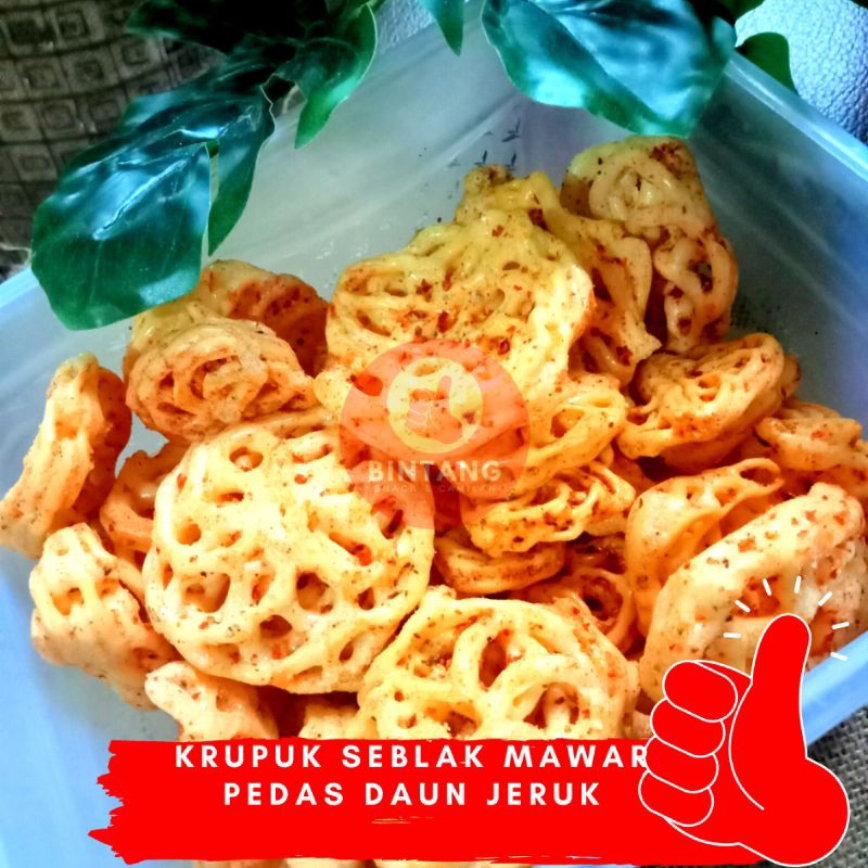 Jual Krupuk mawar pedas / krupuk Seblak Mawar / seblak rafael 450 gr ...