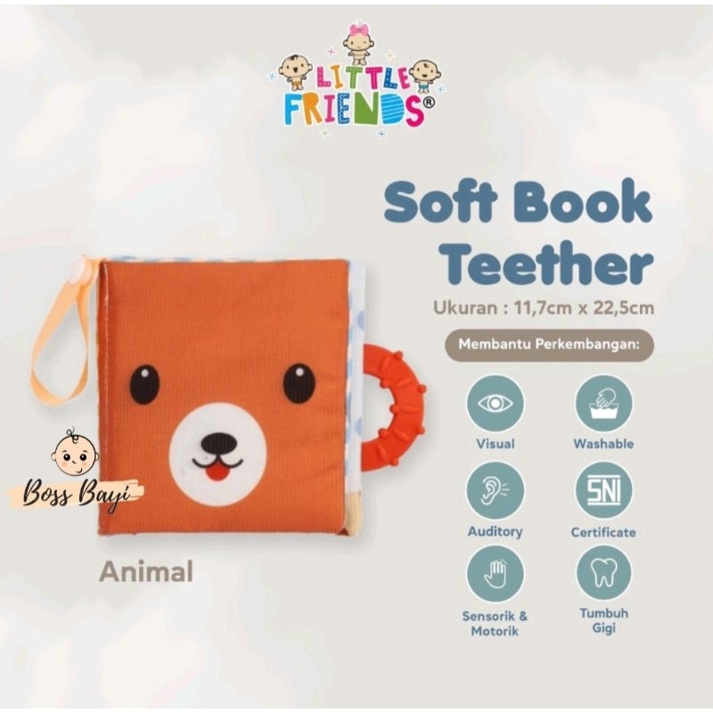 Jual LITTLE FRIENDS - Soft Book Teether / Buku Kain dengan Gigitan Bayi ...