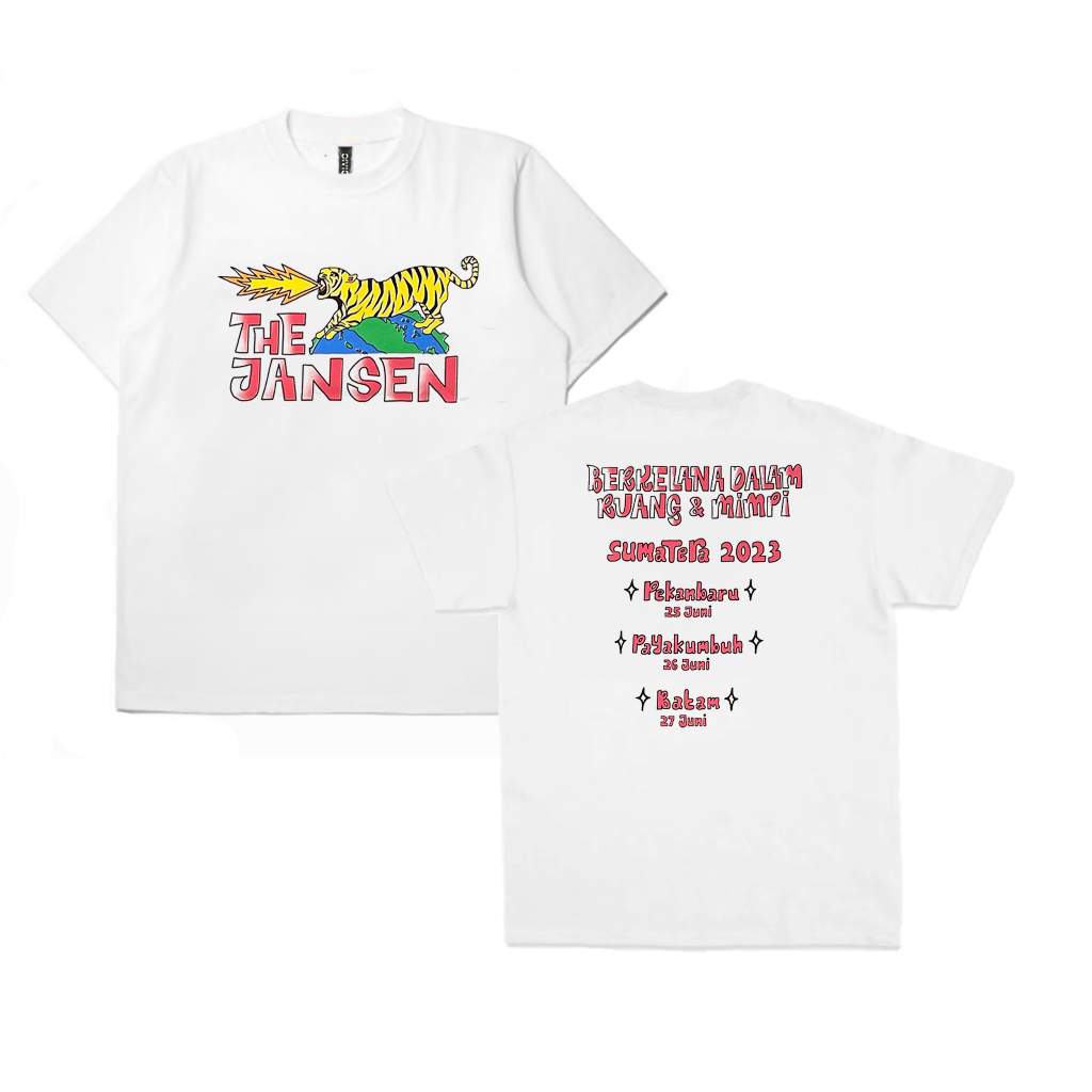 Jual T-Shirt Band The Jansen Sumatera Tour 2023 White | Shopee Indonesia
