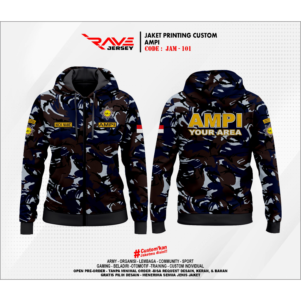 Jual JAKET AMPI FULL PRINTING SUBLIM CUSTOM (DESAIN SUKA SUKA) | Shopee ...