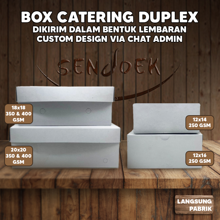 Jual BOX KOTAK NASI PUTIH 400 GSM | DUS KATERING POLOS TEBAL 400 GSM ...