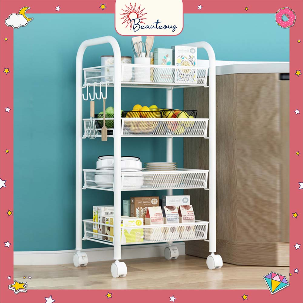 Jual Rak Troli Dorong Susun Rak Besi Tempat Penyimpanan Beroda ...