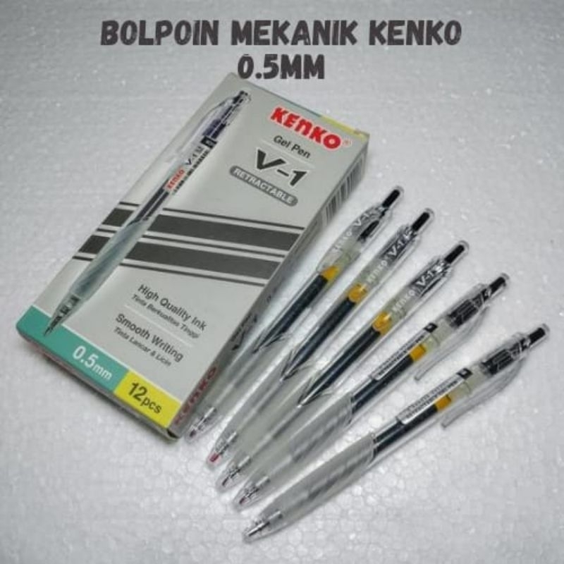 Jual Bolpoin / Pulpen / Bolpen Gel Mekanik KENKO RETRACTABLE | Shopee ...