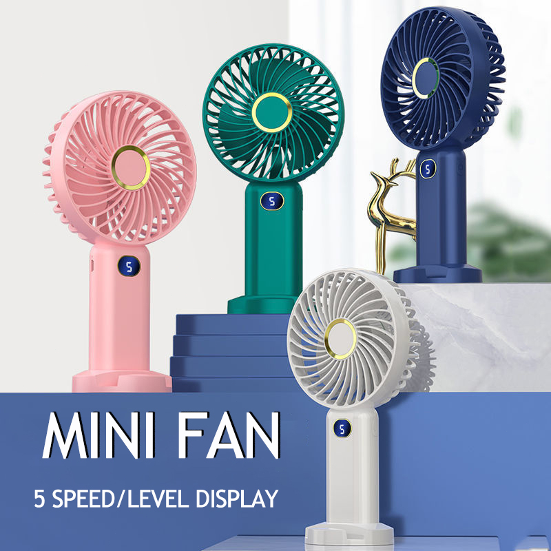 Jual Portable Mini Fans Kipas Angin Handheld LED Digital Display ...