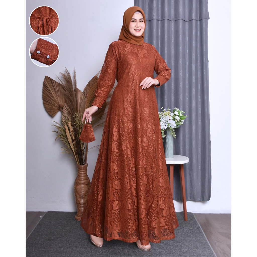 Jual Gamis Burkat Premium Free Masker dan Busui-Baju Seragam Kondangan ...