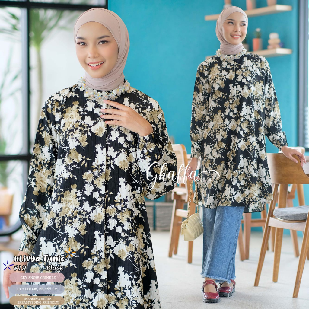 Jual Ghaffa The Label Livya Tunic / Baju Atasan Tunik Jumbo Kelly ...