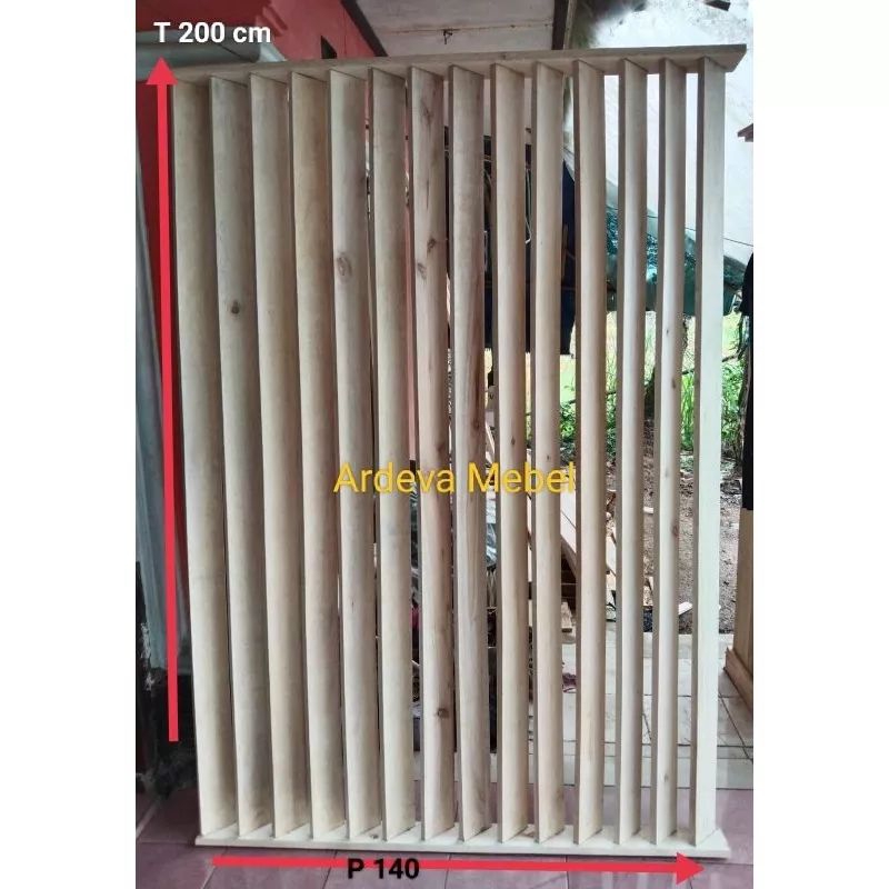 Jual Rak penyekat ruangan partisi model kayu miring | Shopee Indonesia