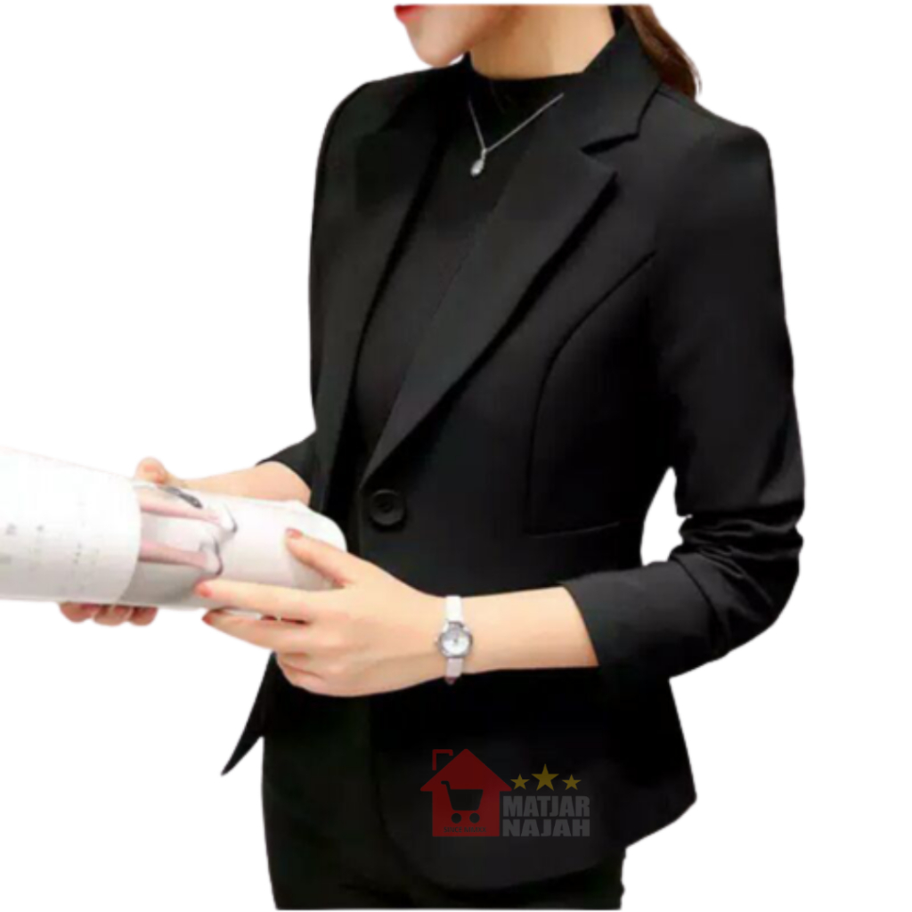Jual Blazer Wanita Hitam - Jas Wanita - Jas Formal Wanita - Jas Kantor ...