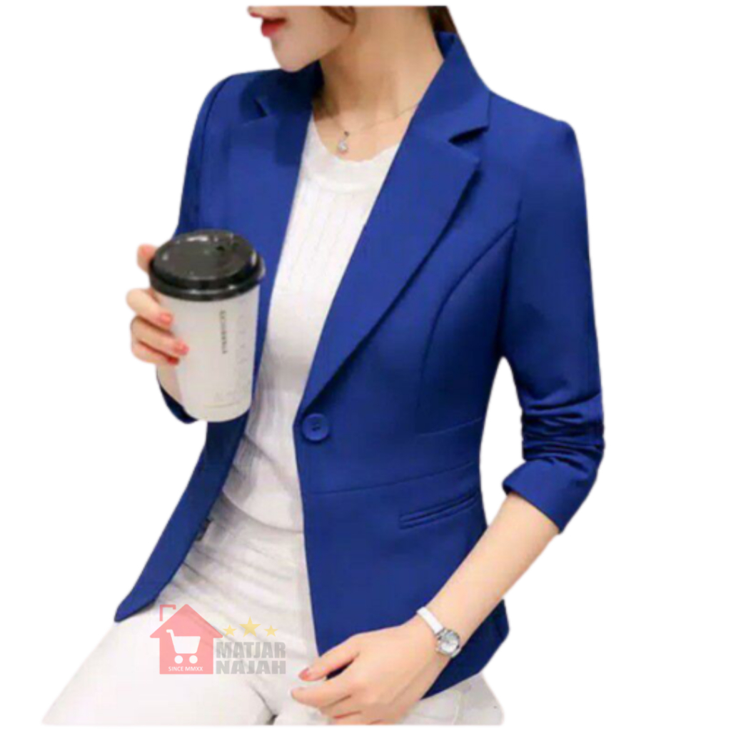 Jual Blazer Wanita Royal Blue - Jas Wanita - Jas Formal Wanita - Jas ...